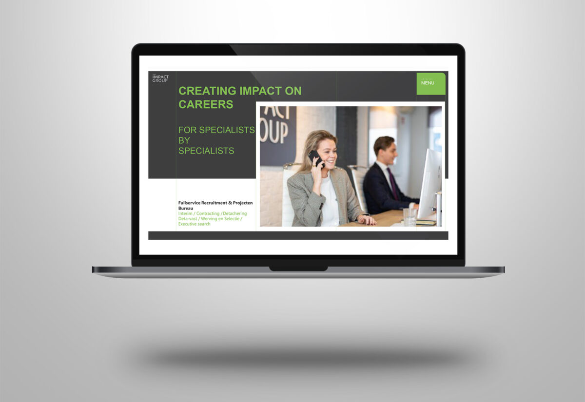 Power BI | UI design dashboard The Impact Group - Studio de Jager